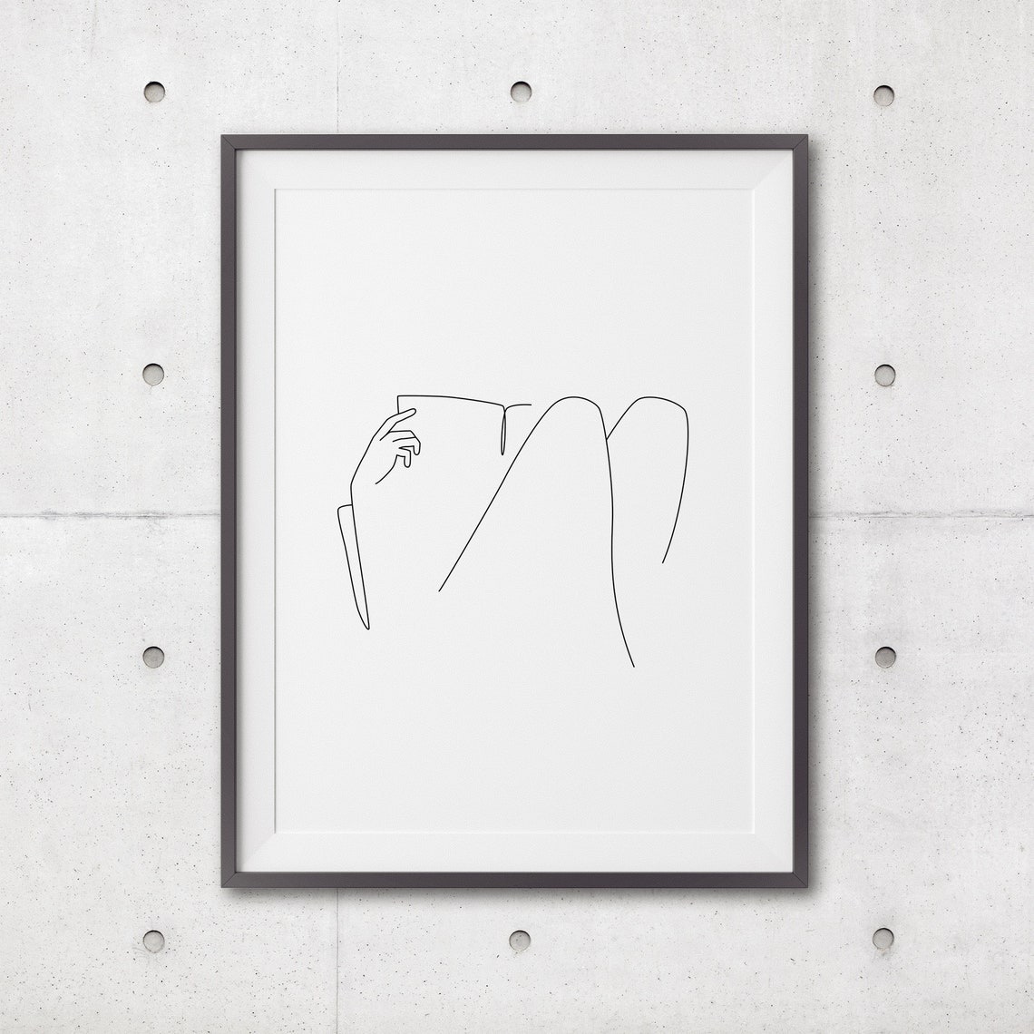 Woman Reading a Book Line Art Print Book Hands Line Art - Etsy