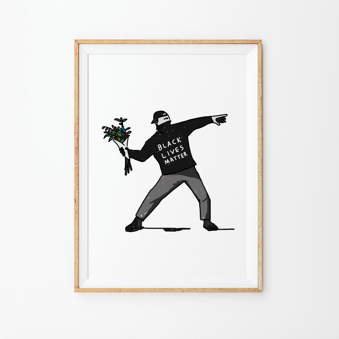 Black Lives Matter, Anti Racism Canvas, Stop Racism Wall Art, Black ...