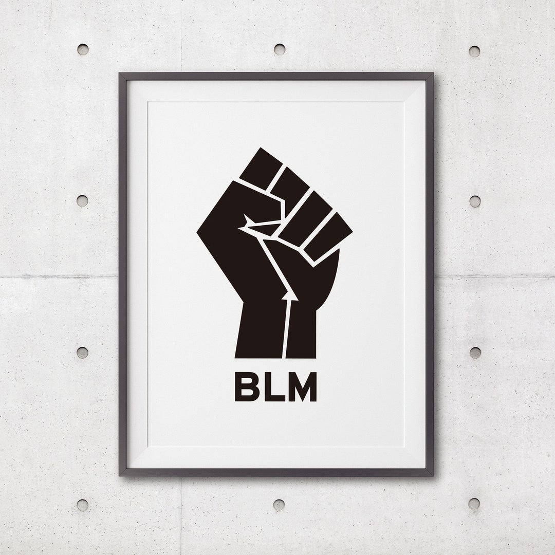 Black Lives Matter Art Print, Anti Racism Poster, Stop Racism Wall Art ...
