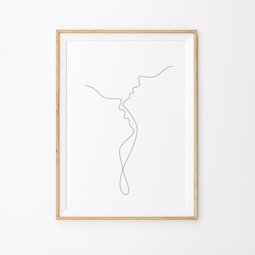 Abstract Couple Line Art Love Print Couple One Line Drawing - Etsy