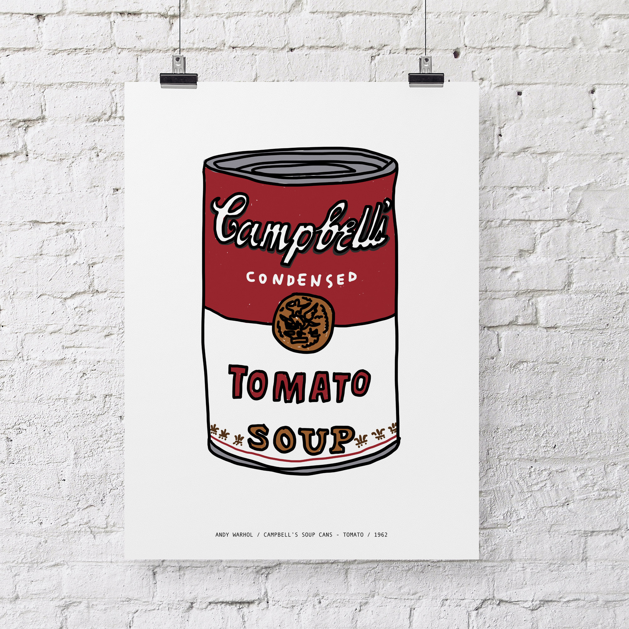 Andy Warhol Campbell's Soup Can Print: Tomato Pop Art (digital Download ...