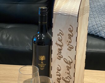 Laser Cut Wine Box - Etsy