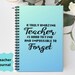 Teacher Notebook Teacher Journal Order Today - Etsy