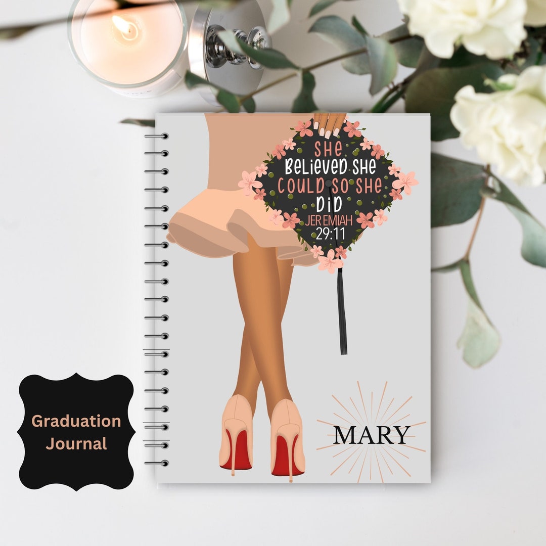 Custom Graduation Journal | Graduation Gifts for Her | Black Girl ...