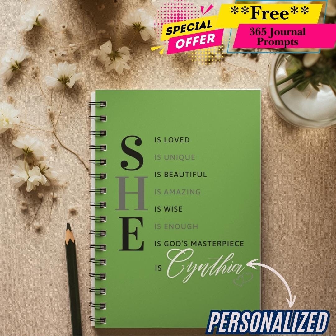 Personalized Journal for Women - Custom Name Journal - Self Care Gift ...