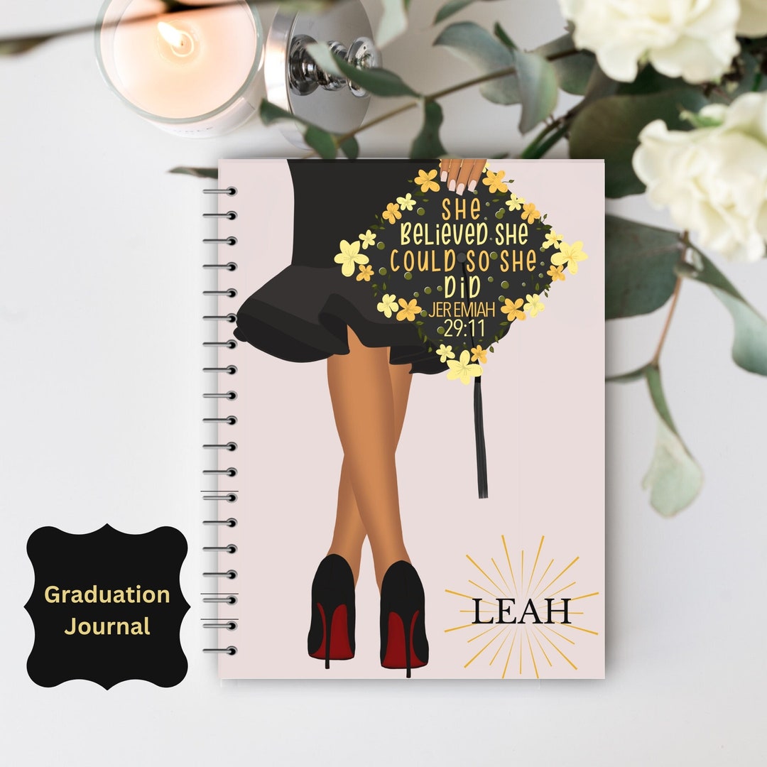 Custom Graduation Journal | Graduation Gifts for Her | Black Girl ...