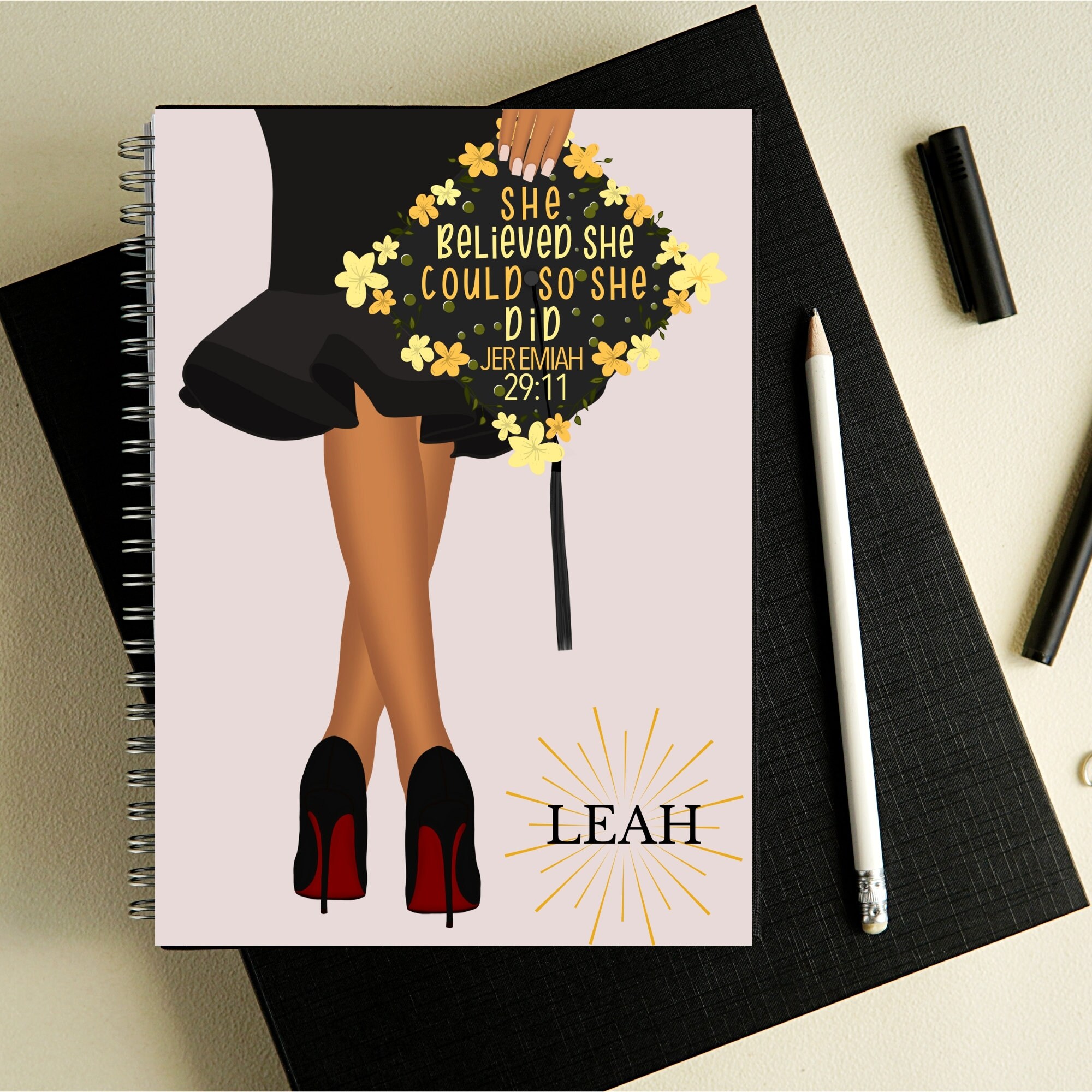 Custom Graduation Journal Graduation Gifts for Her Black - Etsy