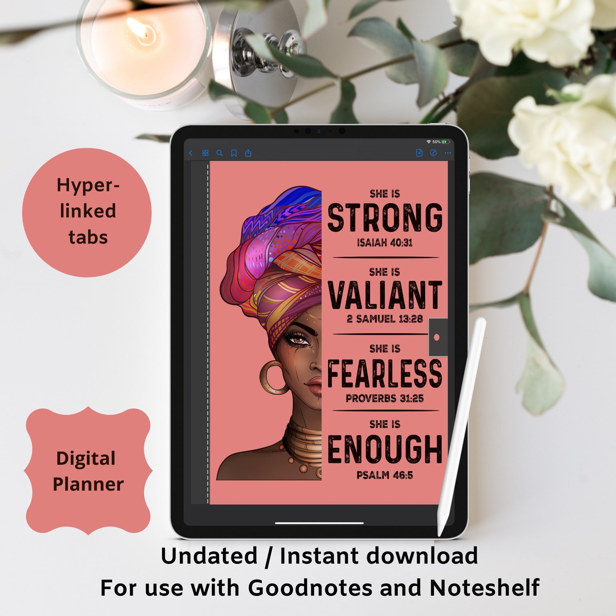 Black Girl Magic Digital Life Planner Undated Order | Etsy