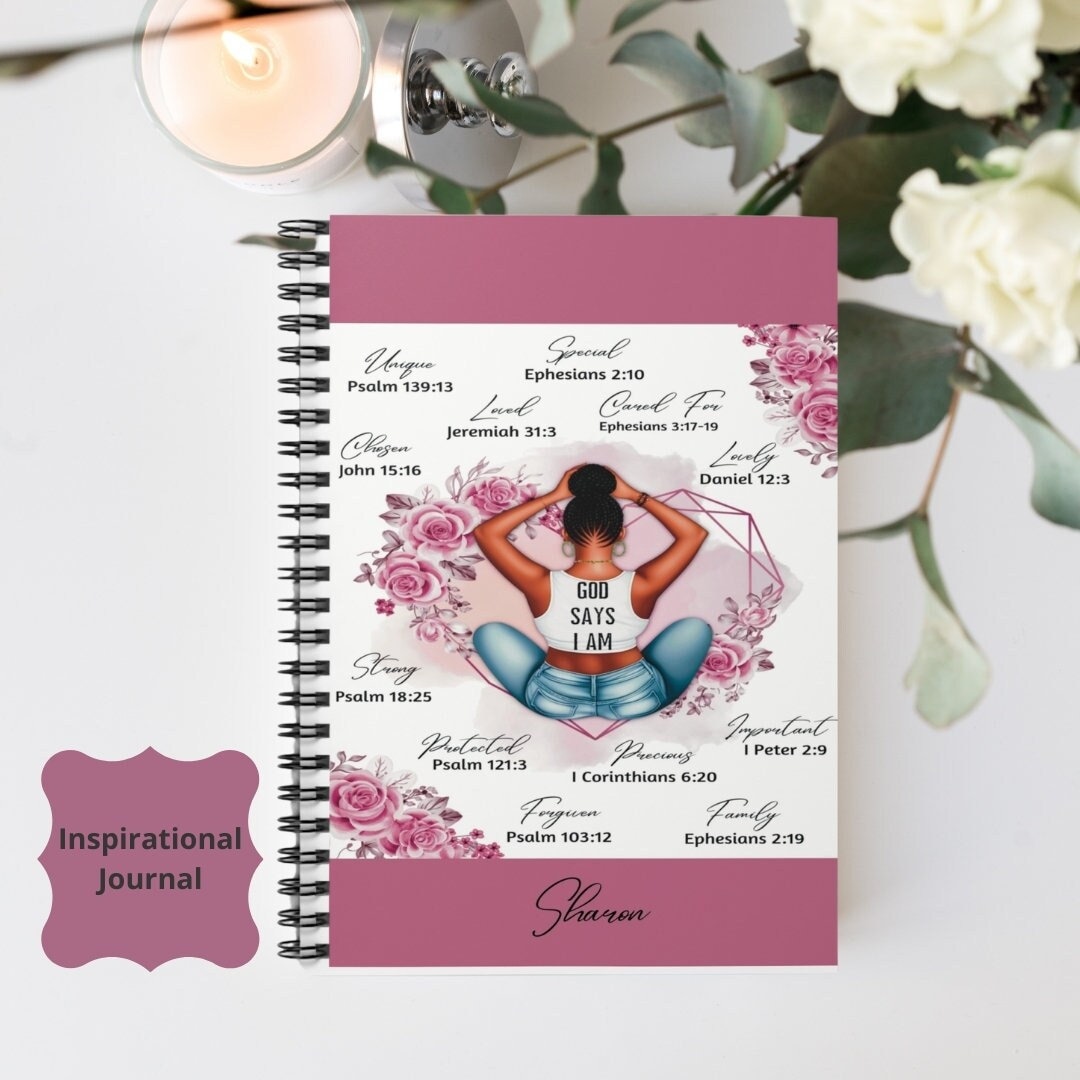 Custom Journal | Black Woman Journal | God Says I Am | Lined Journal ...