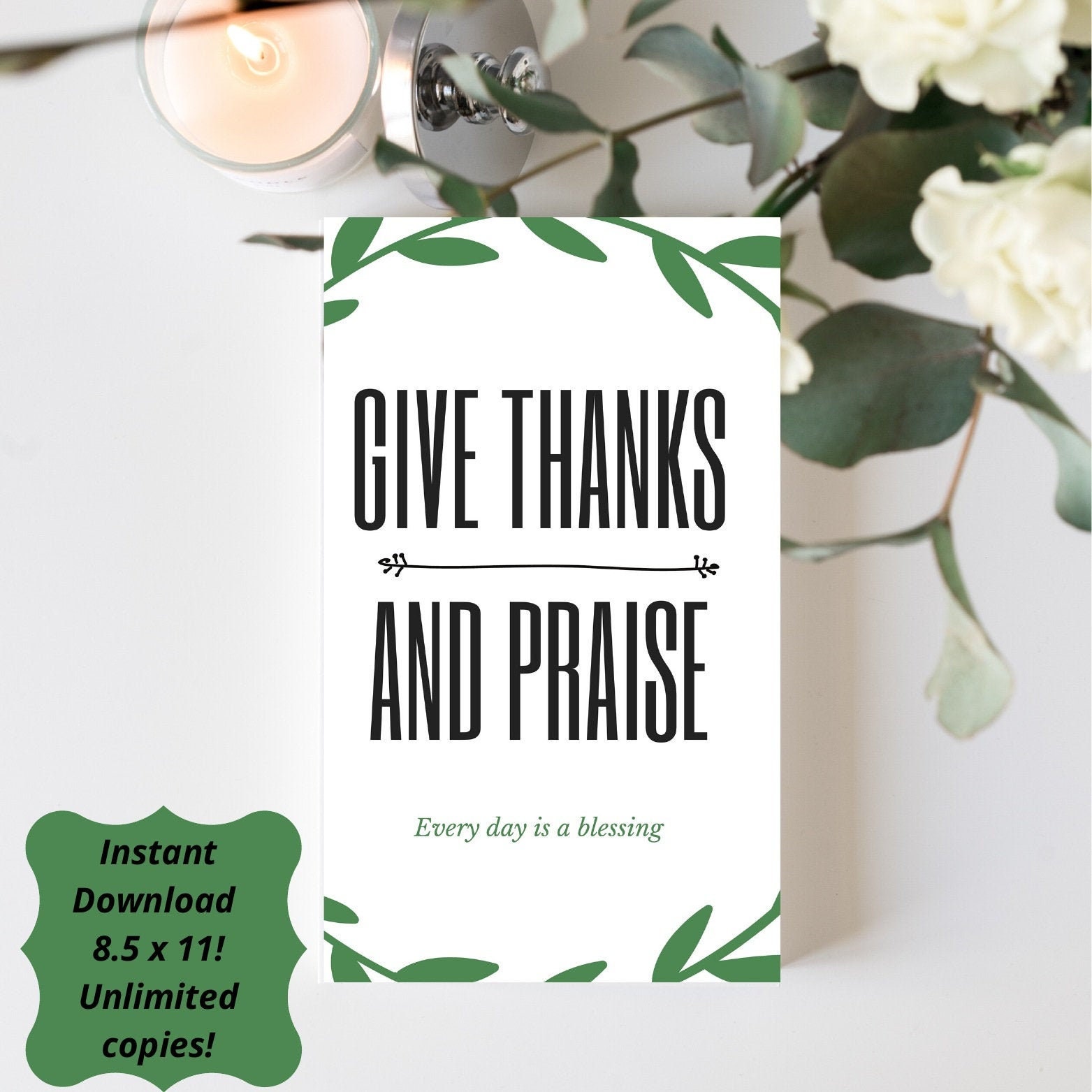Gratitude Printable | Gratitude Journal | Download and Print Today! - Etsy