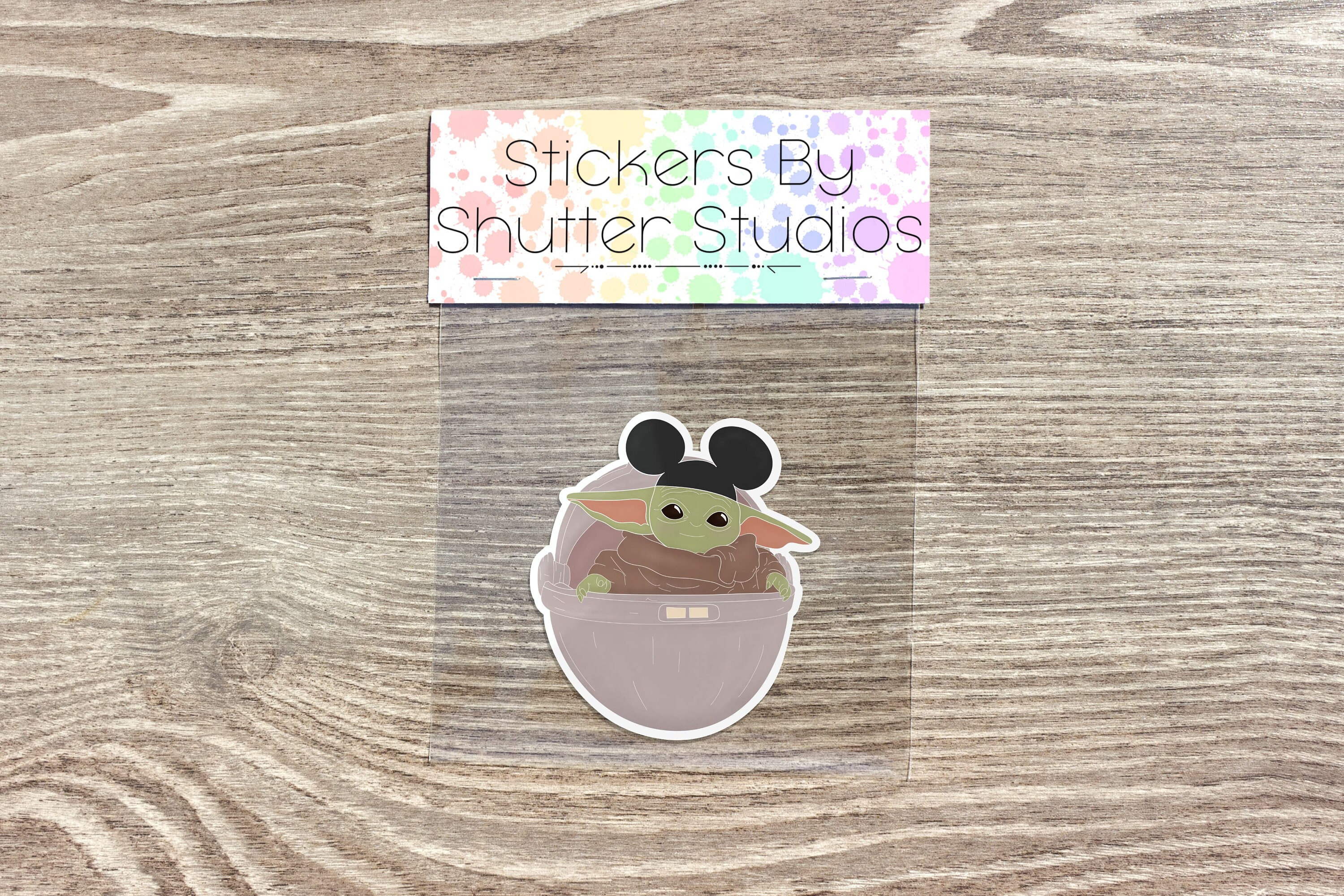 Baby Yoda Grogu Sticker Star Wars Disney Inspired Crossover Die Cut ...