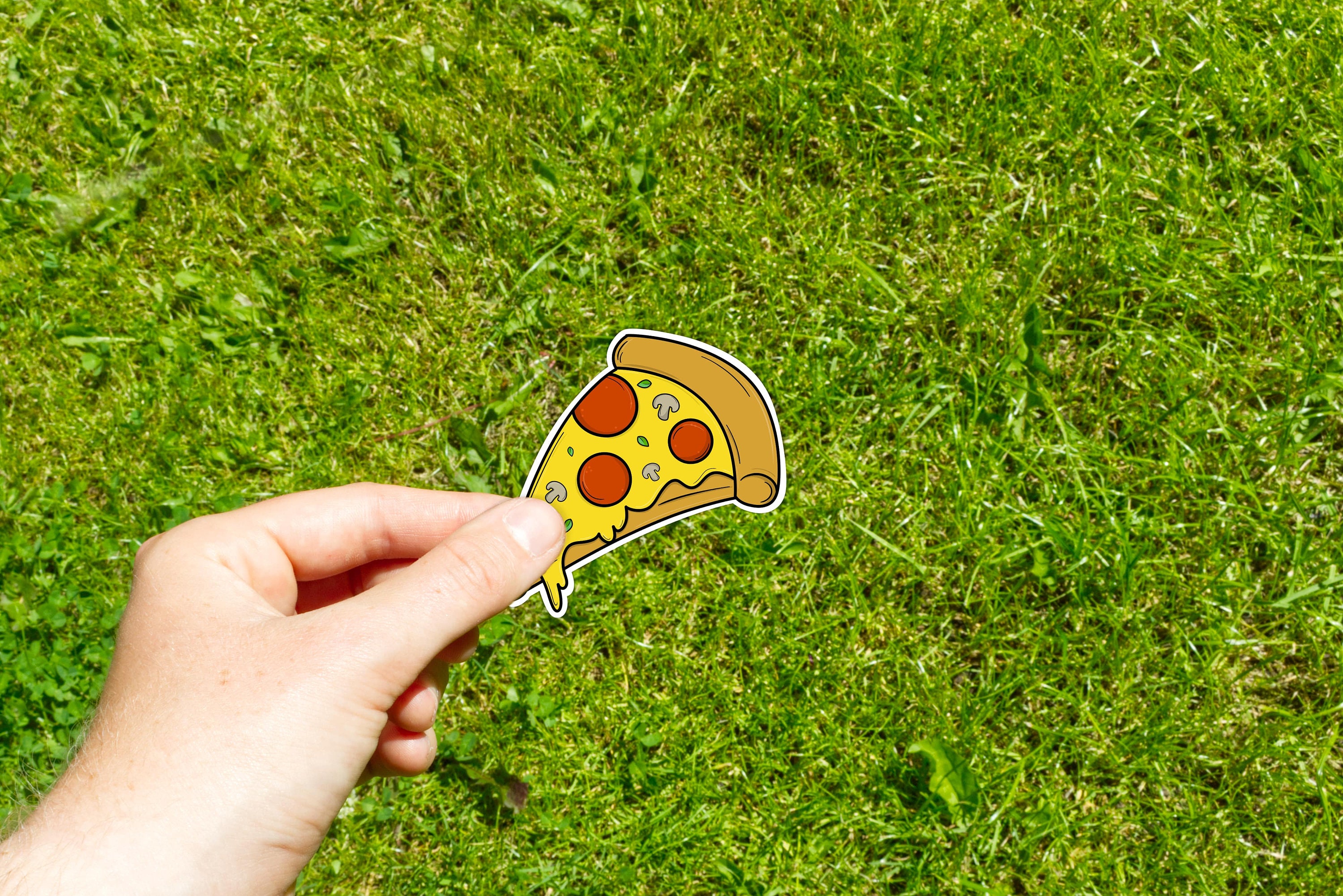 Pizza Sticker Pizza Slice Food Shaped Sticker Die Cut Vinyl Sticker for ...