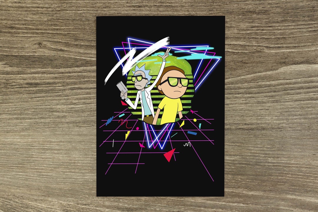 Retro Rick and Morty 80s Inspired Gaming Poster | A5 A4 Sizes | Matte ...
