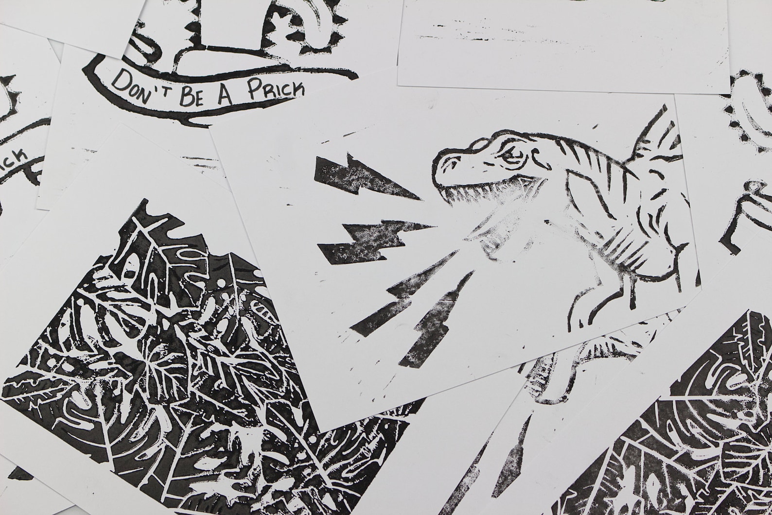 Bad Prints Lino Print A5 Read Description - Etsy