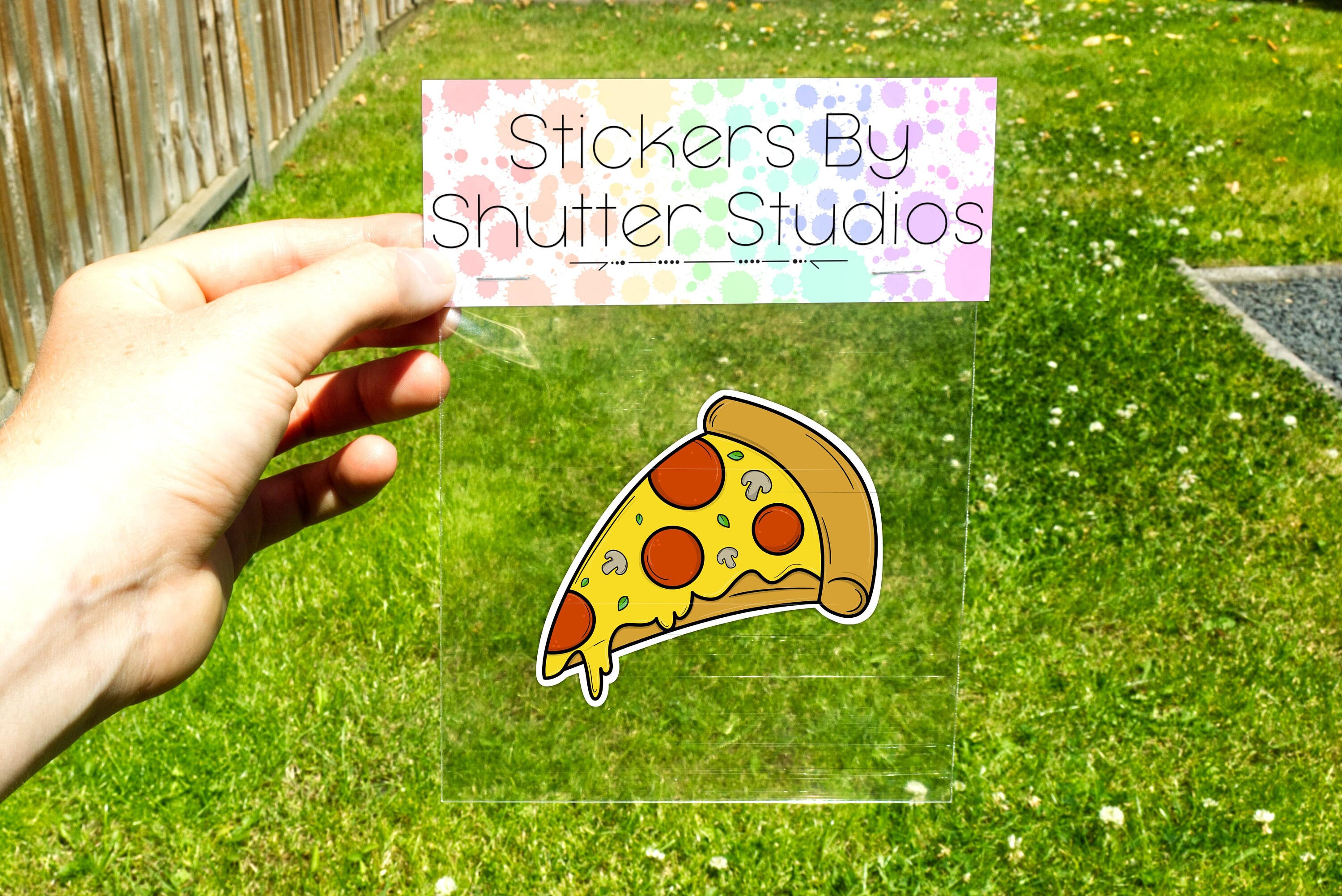 Pizza Sticker Pizza Slice Food Shaped Sticker Die Cut Vinyl Sticker for ...
