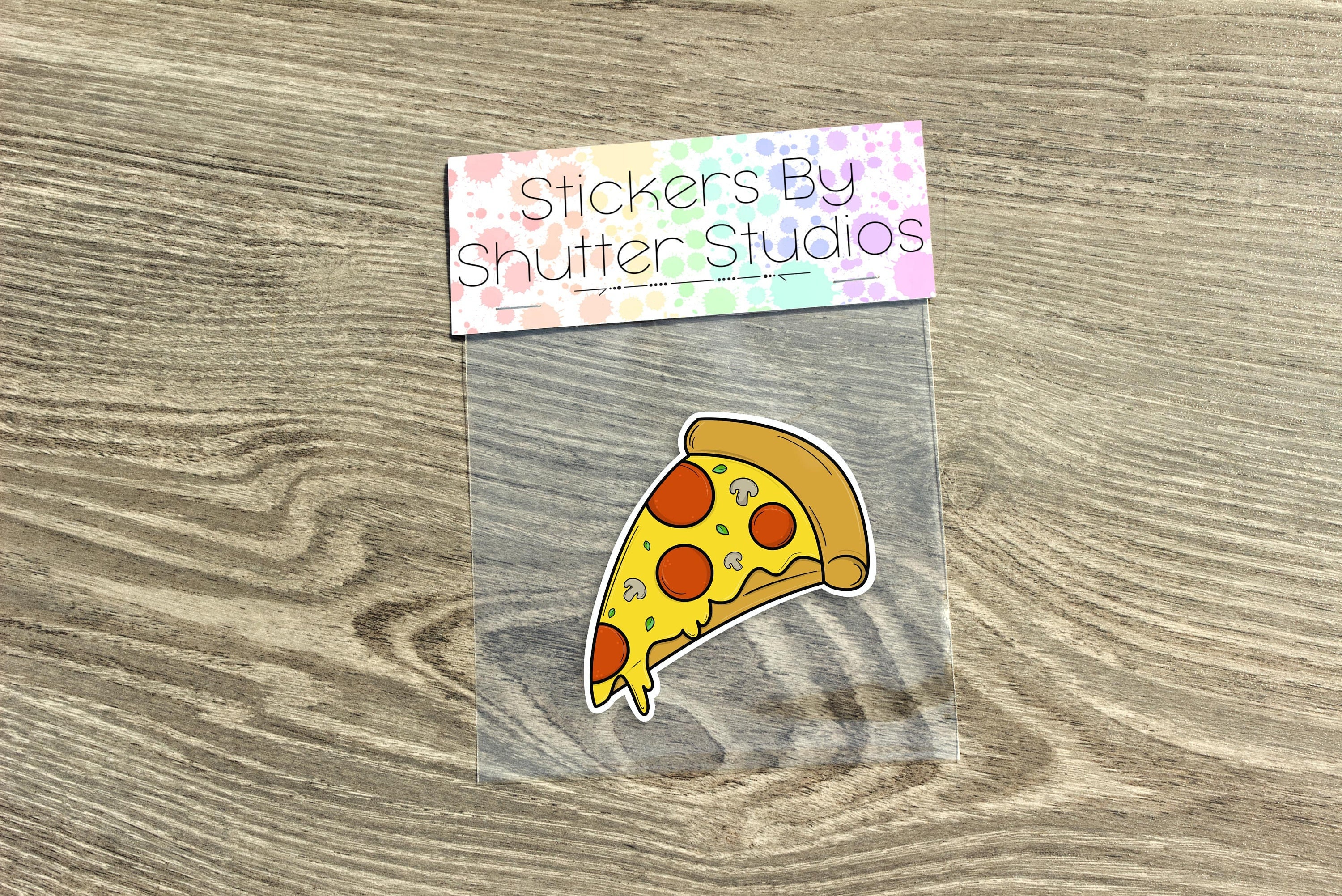 Pizza Sticker Pizza Slice Food Shaped Sticker Die Cut Vinyl Sticker for ...