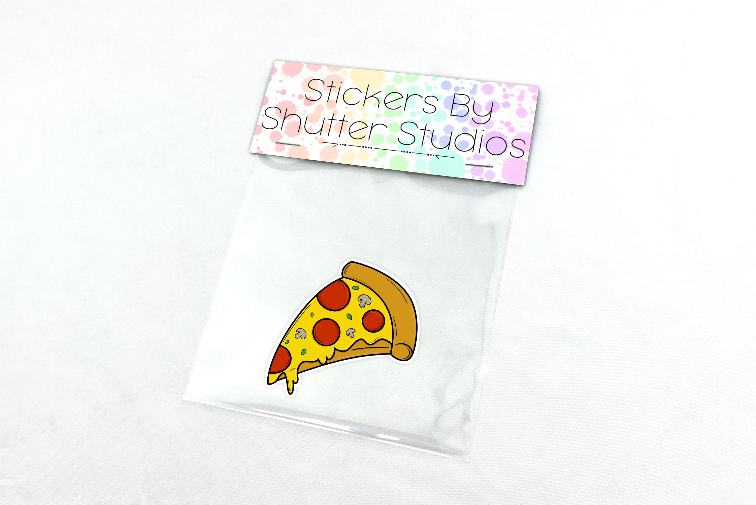 Pizza Sticker Pizza Slice Food Shaped Sticker Die Cut Vinyl Sticker for ...