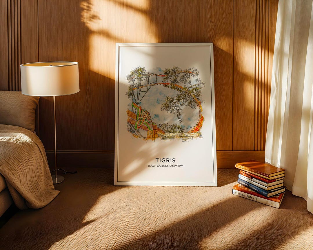 Tigris, Busch Gardens Tampa Theme Park Print A3|A4|A5|A6 - Etsy
