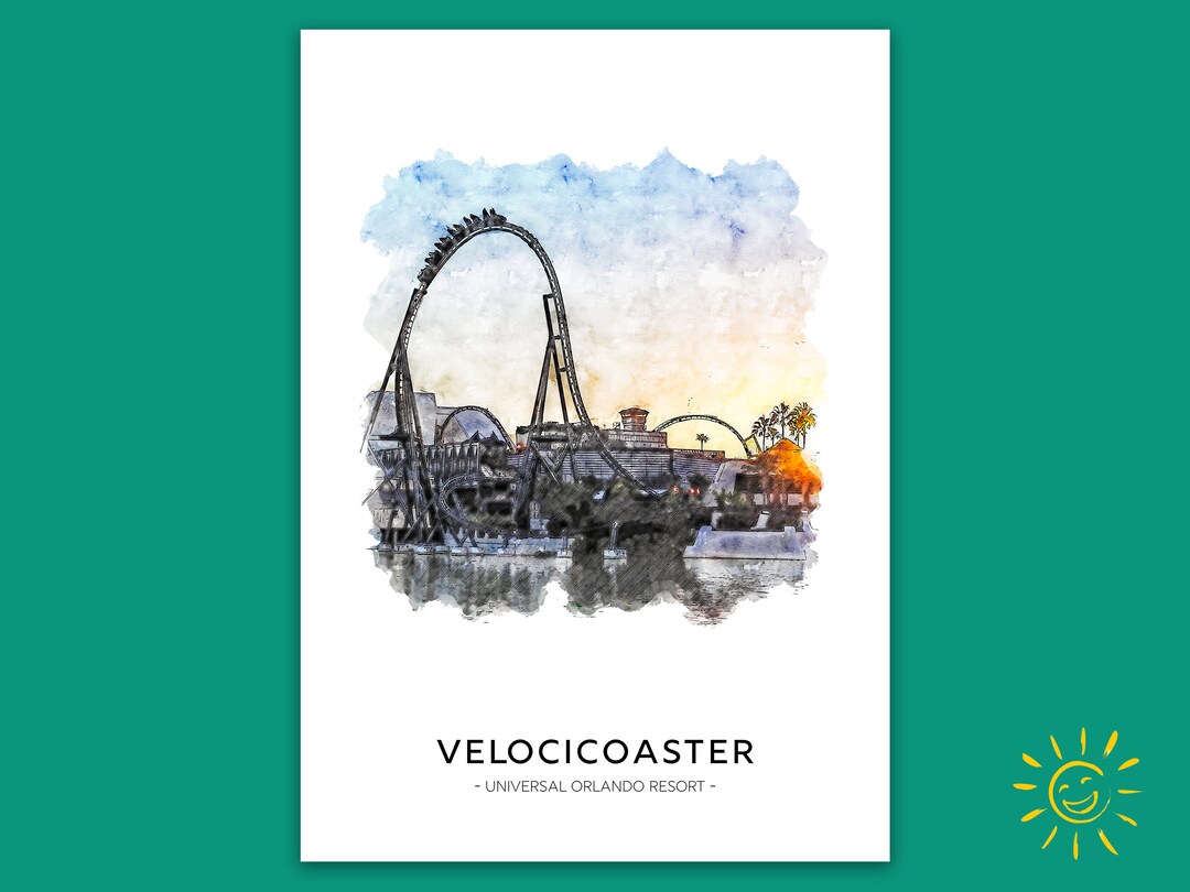 Velocicoaster Roller Coaster Print - Etsy