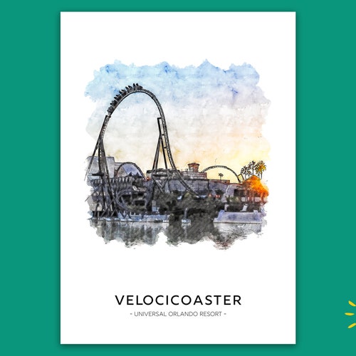 Incredible Hulk Roller Coaster Print Watercolour Sketch - Etsy UK