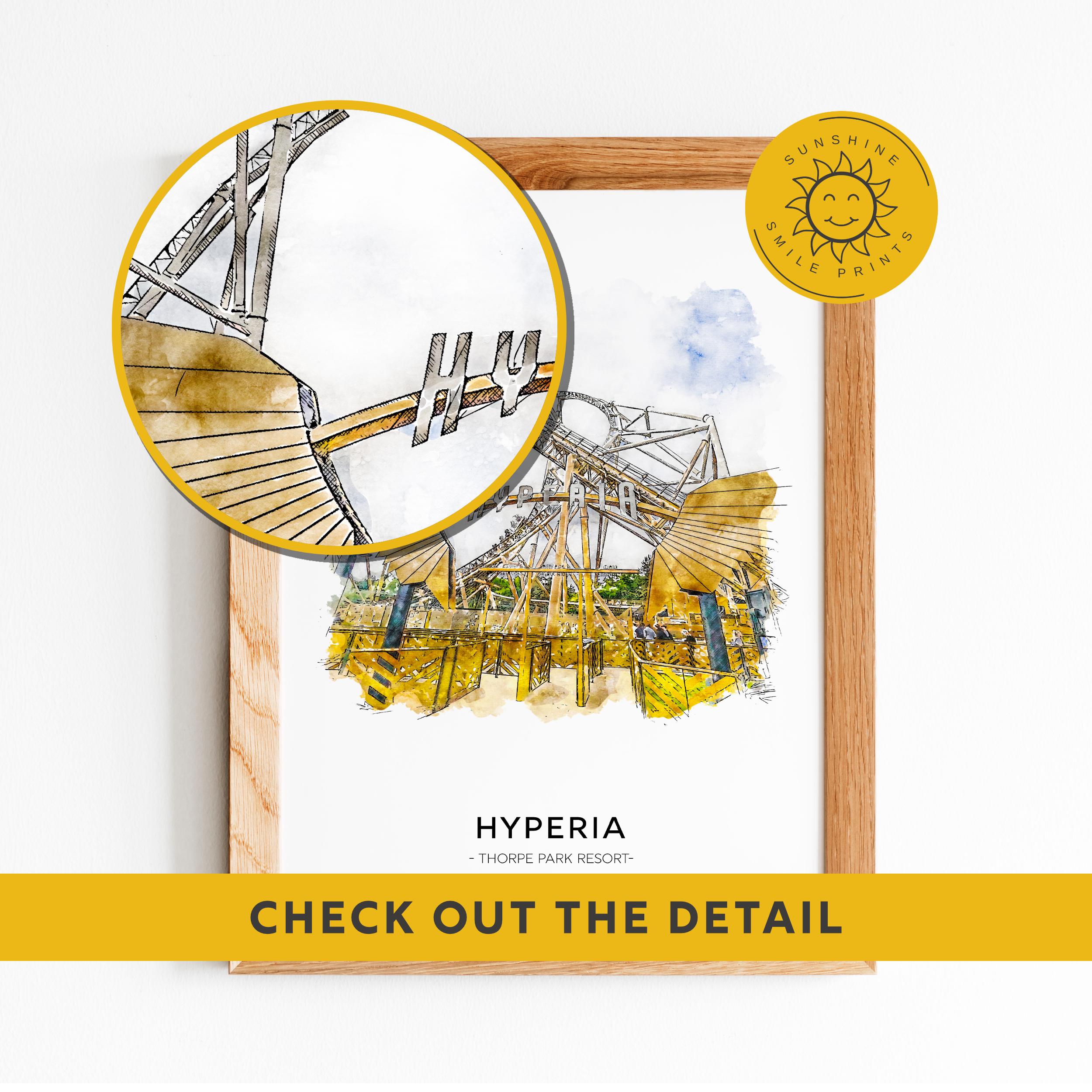 Hyperia, Thorpe Park UK Theme Park Print A3|A4|A5|A6 - Etsy