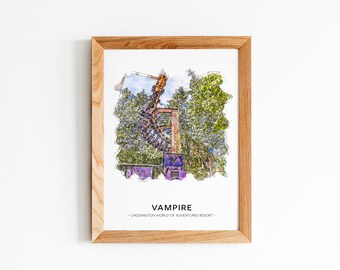 Mickey Mouse Power Pole Pylon Watercolour Print - Etsy UK