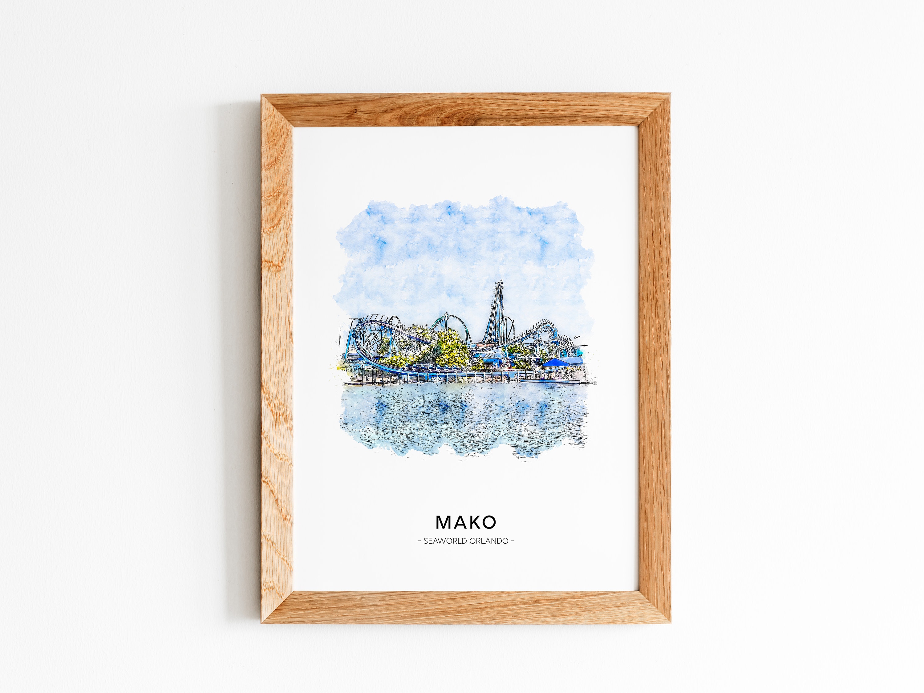 Mako, Seaworld Orlando Theme Park Print A3|A4|A5|A6 - Etsy