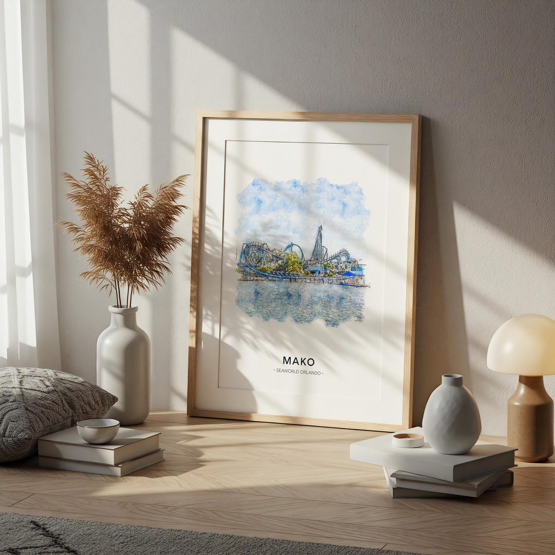 Mako, Seaworld Orlando Theme Park Print A3|A4|A5|A6 - Etsy