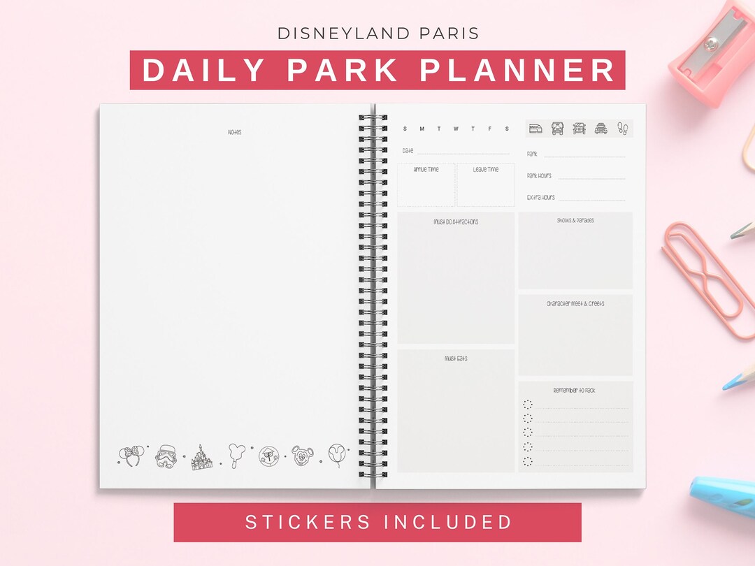 Disneyland Paris Daily Park Planner - Etsy