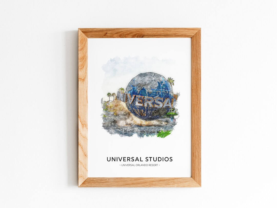Universal Studios | Universal Orlando Resort | Watercolour Style Print ...