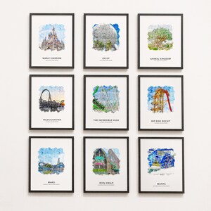 Universal Studios | Universal Orlando Resort | Watercolour Style Print ...