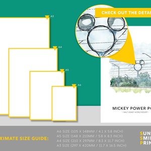 Mickey Mouse Power Pole Pylon Watercolour Print - Etsy UK