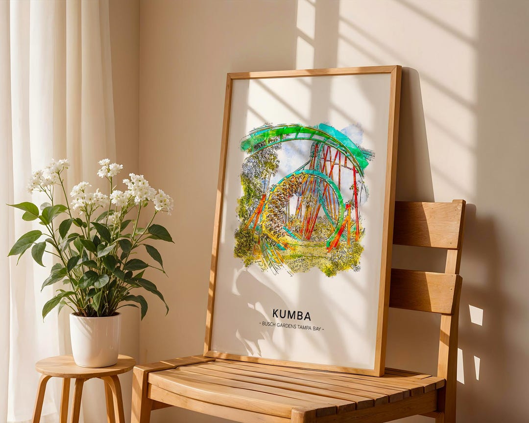 Kumba, Busch Gardens Tampa Theme Park Print A3|A4|A5|A6 - Etsy