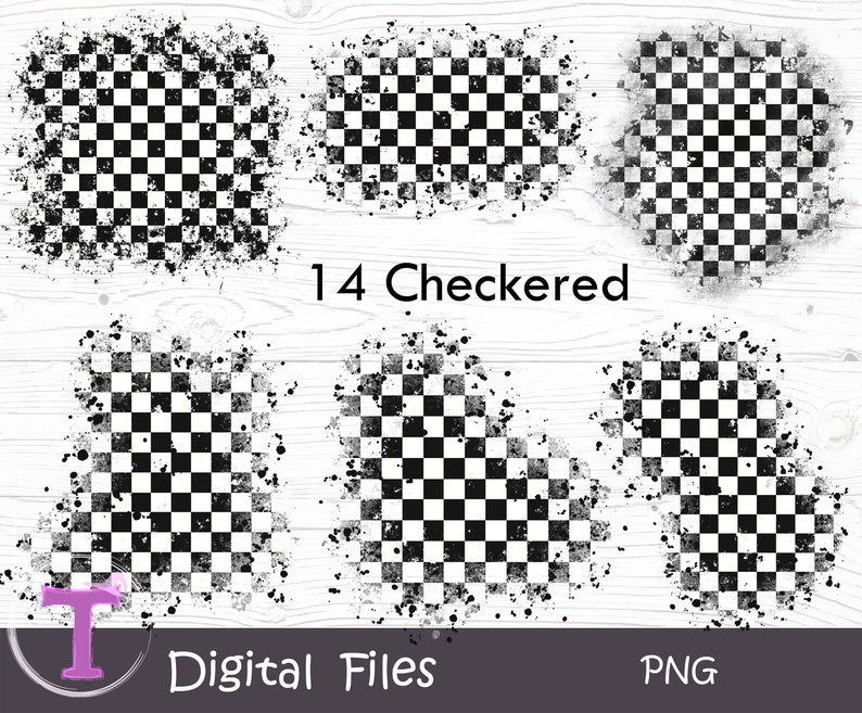Checkered Patches, Checker Background, Distressed Checkered, Black ...