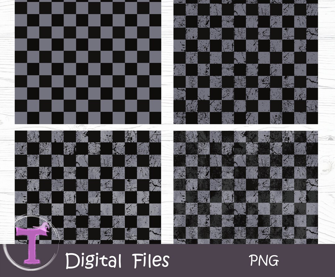 Checkered Seamless Pattern, Checker Background, Grunge Checker, Rustic ...