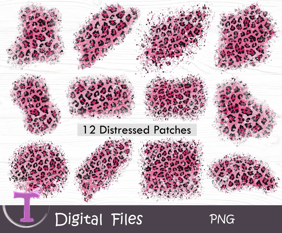 Distressed Pink Leopard, Leopard Splatter Cheetah Print, Bleached ...