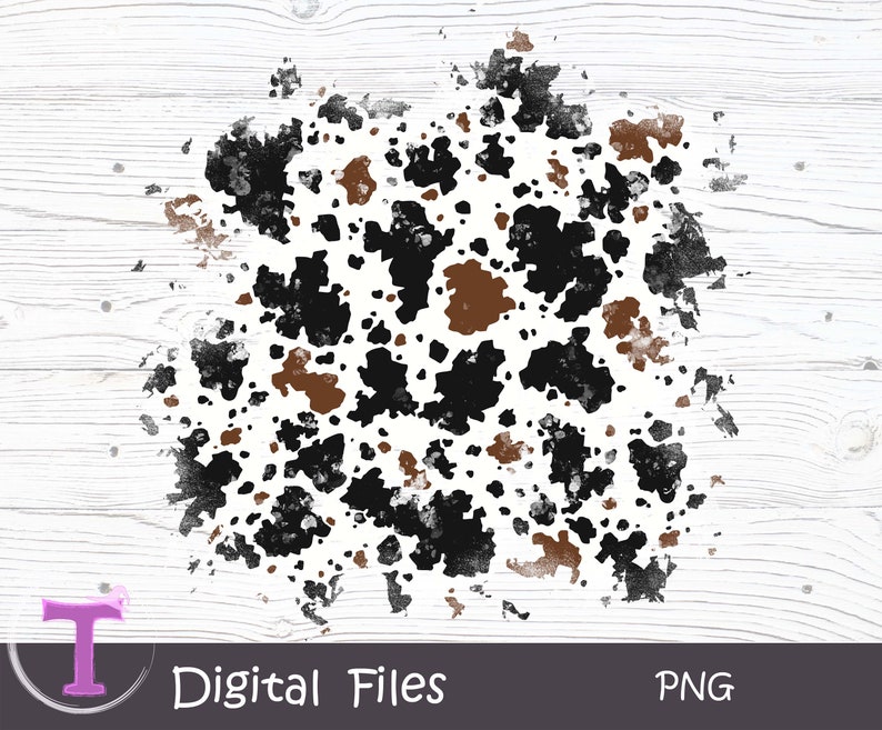 Distressed Cow Print, Cow Pattern, Cow Patches, Cowhide Print, Cow ...