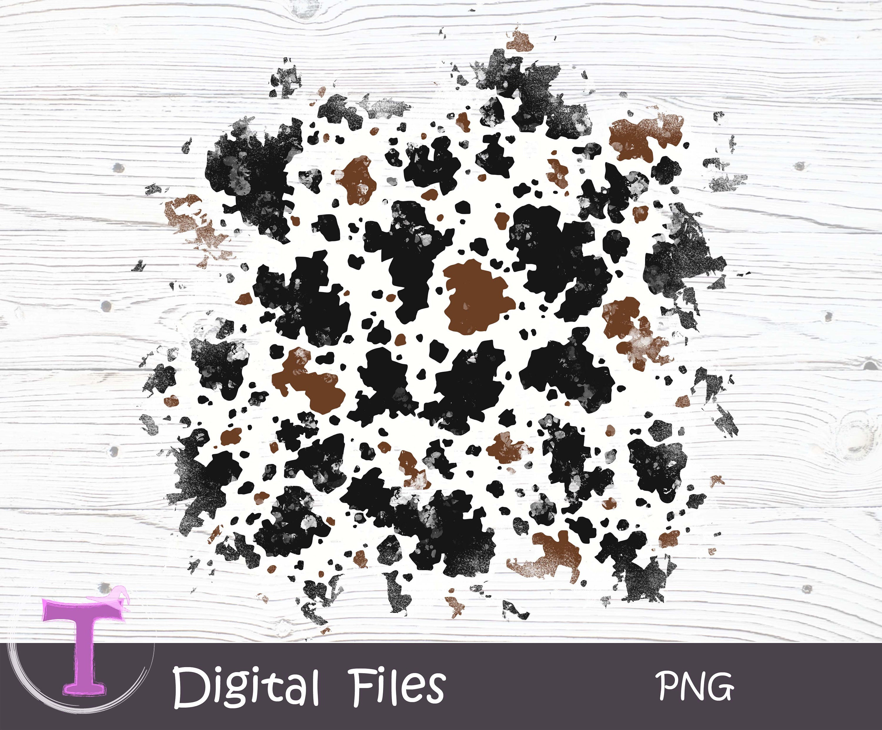 Distressed Cow Print, Cow Pattern, Cowhide Print, Cow Patches, Cow ...