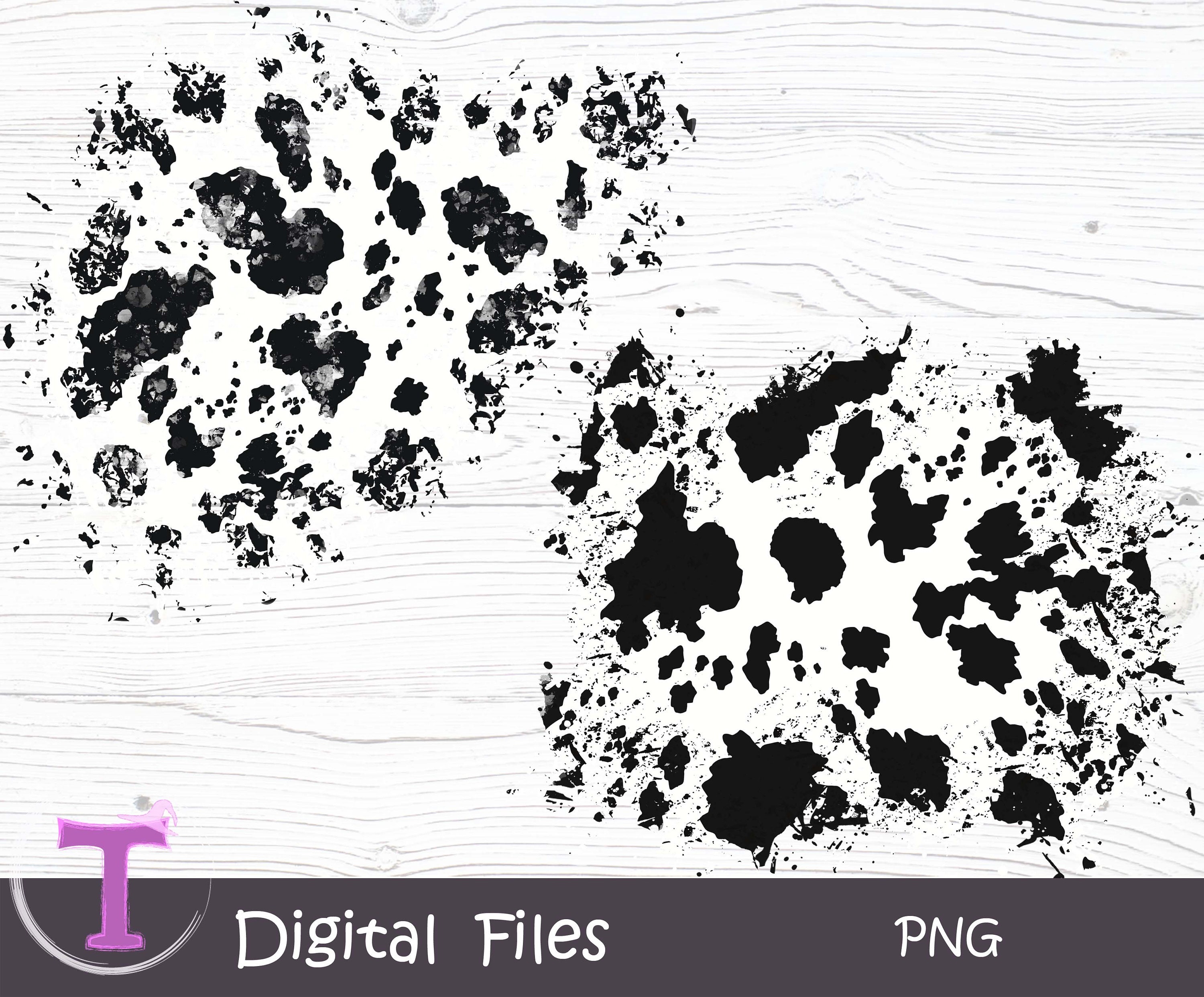 Distressed Cow Print, Distressed Black Cow Pattern, Cow Patches, Cow ...