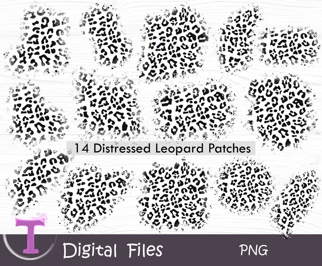 Cheetah Patches, Distressed Black Leopard, Black and White Leopard ...