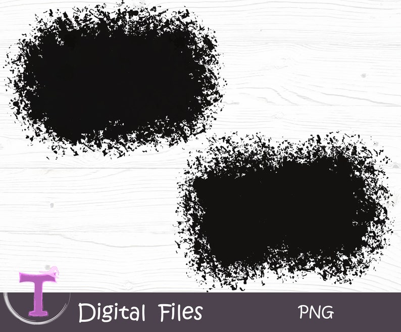 Bleach Effect Bundle, Black Bleached Effect PNG File, Distressed ...