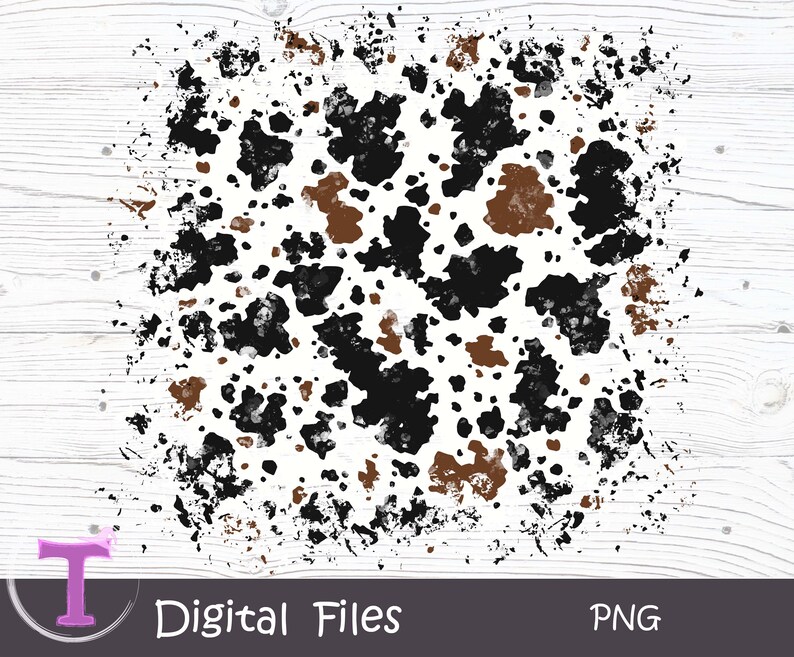 Distressed Cow Print, Cow Pattern, Cow Patches, Cowhide Print, Cow ...