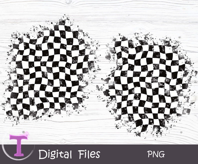 Distressed Checkered, Checkered Bundle, Black White Checker Background ...
