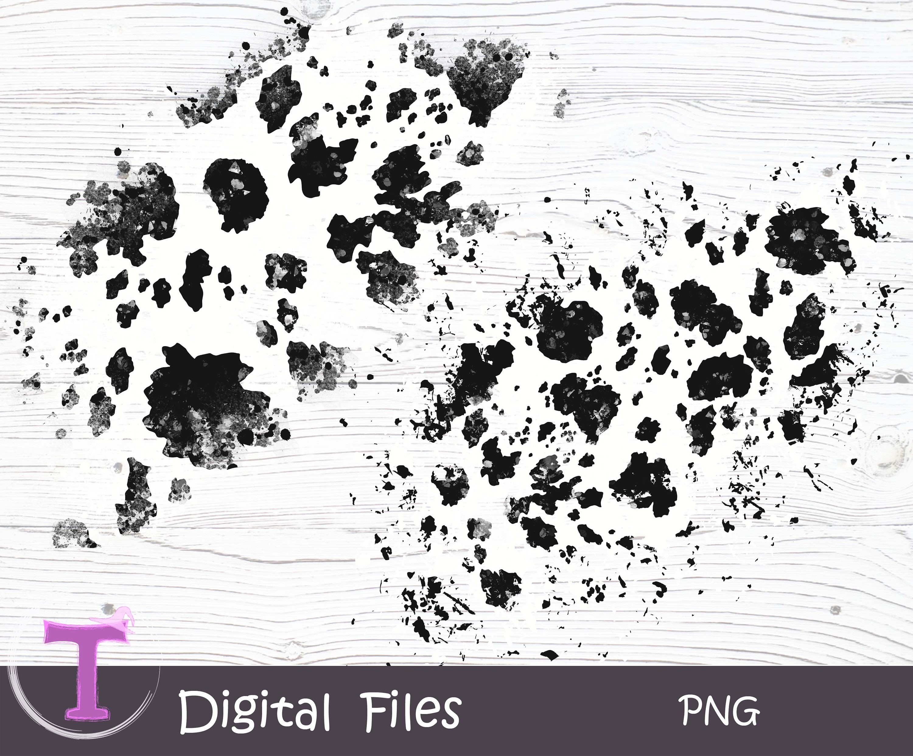 Distressed Cow Print, Distressed Black Cow Pattern, Cow Patches, Cow ...