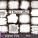 Bleach Effect PNG Bundle, White Bleached Effect, White Bleached ...