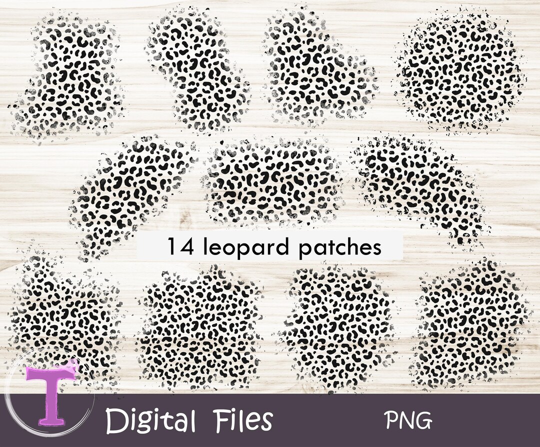 Cheetah Transparent Background Black Cheetah Patches Leopard - Etsy