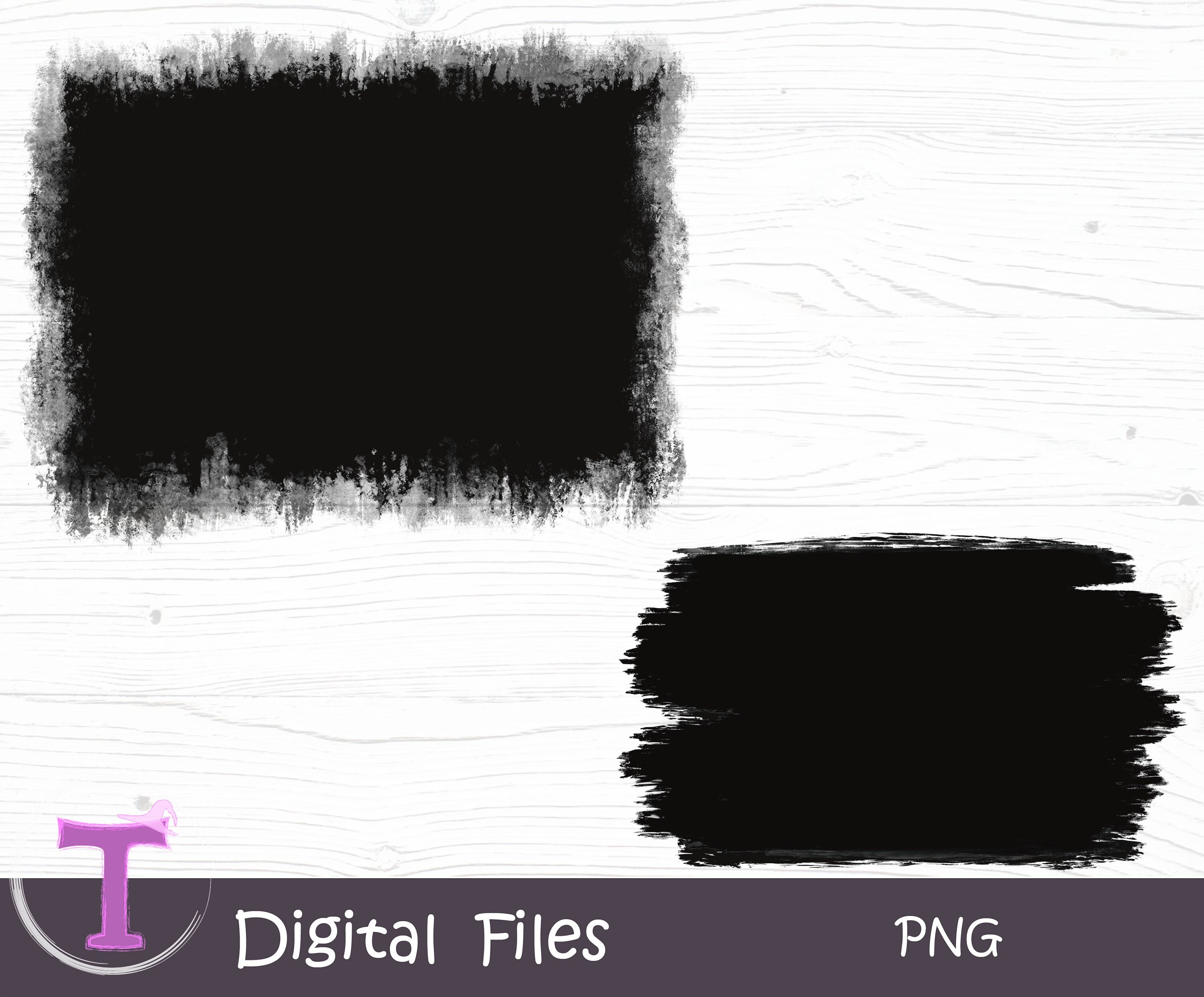 Bleach Effect Bundle, Black Bleached Effect PNG File, Distressed ...