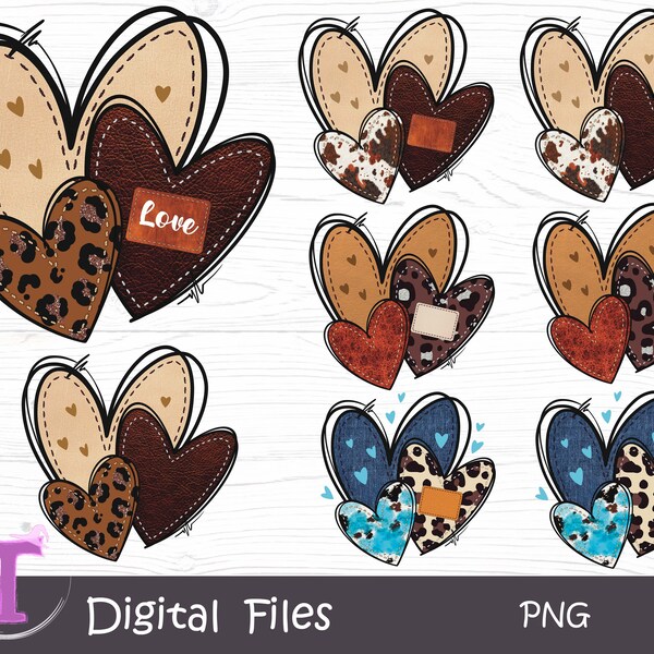 Heart Trio Png - Etsy