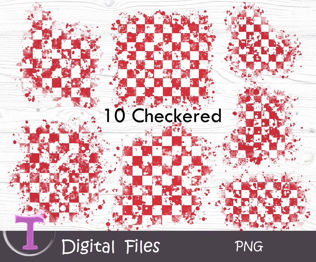 Distressed Red White Checkered Pattern,red Checkered Patches,christmas ...