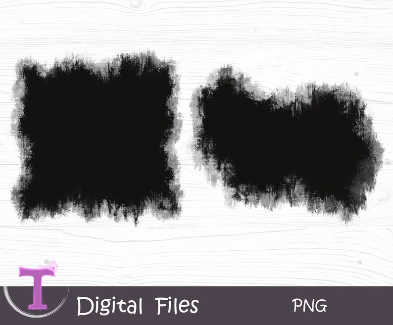 Bleach Effect Bundle, Black Bleached Effect PNG File, Distressed ...